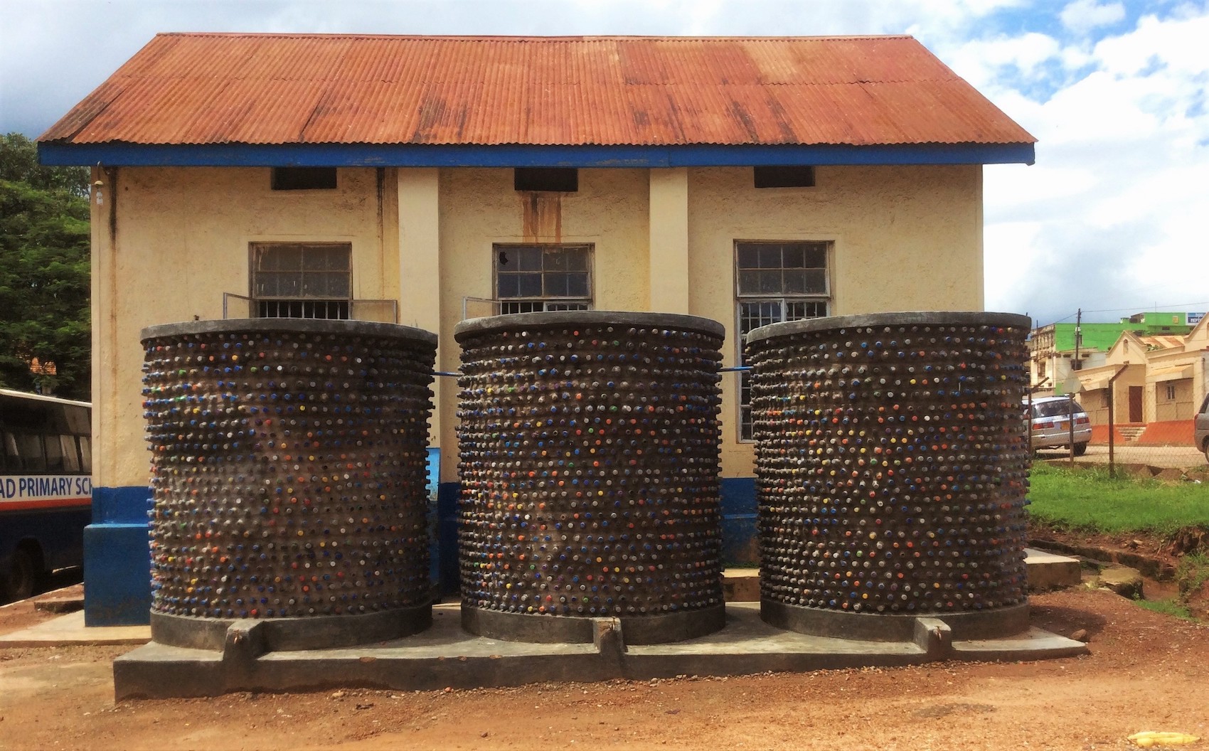 Building Rainwater Harvesting Tanks with Recycled Bottles | WWF Climate ...
